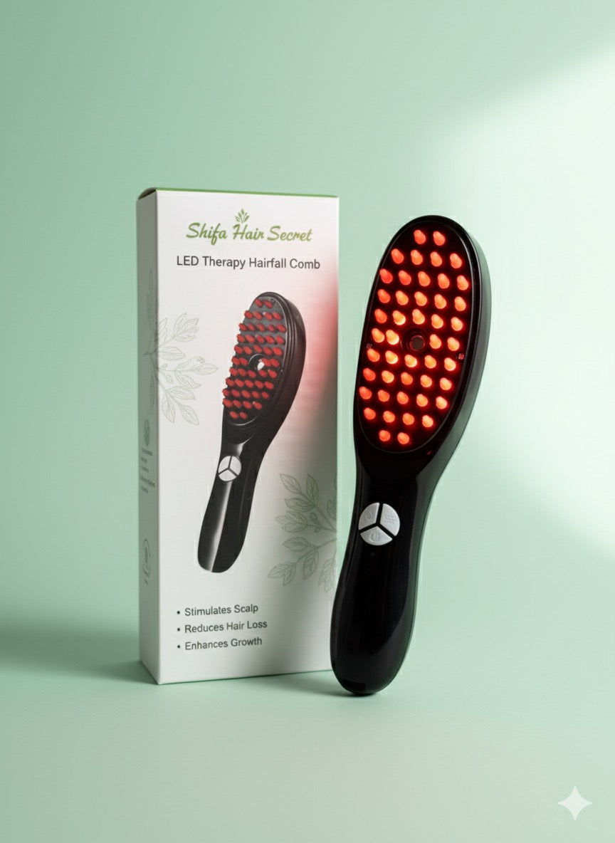 Anti HairFall LED Therapy Comb – Shifa Hair'S Secret